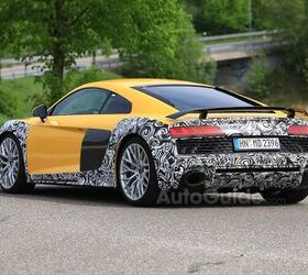 2020 Audi R8 Spied Looking Yellow and Camouflaged | AutoGuide.com