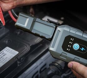 Storing jump starter in car store